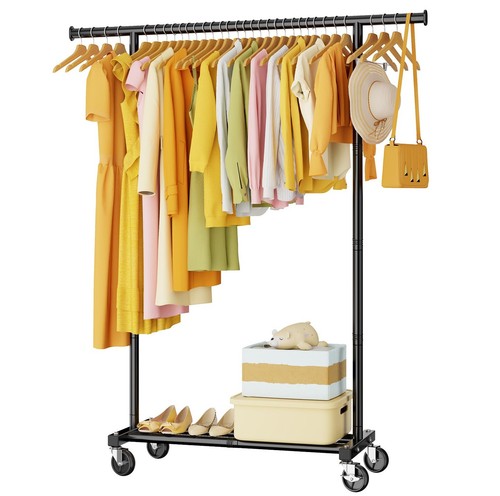 Clothes Rack for Hanging Clothes: Clothing Coat Garment Rolling Racks ...
