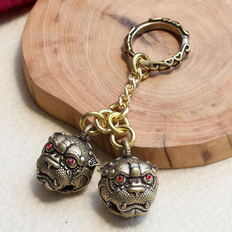 Metal Brass Tiger Key Chains DIY Hangings Jewelry Accessories Vintage ...