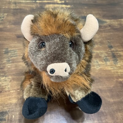 2001 VTG Wishpets "BUFF" Realistic Buffalo Bison Plush Stuffed Animal ...