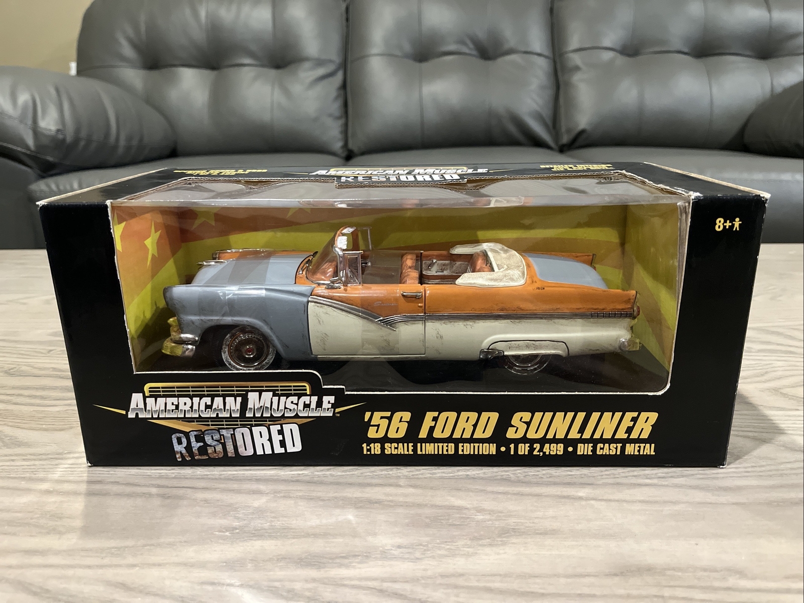 1/18 ERTL AMERICAN MUSCLE "RESTORED" '56 FORD SUNLINER LIMITED EDITION ...