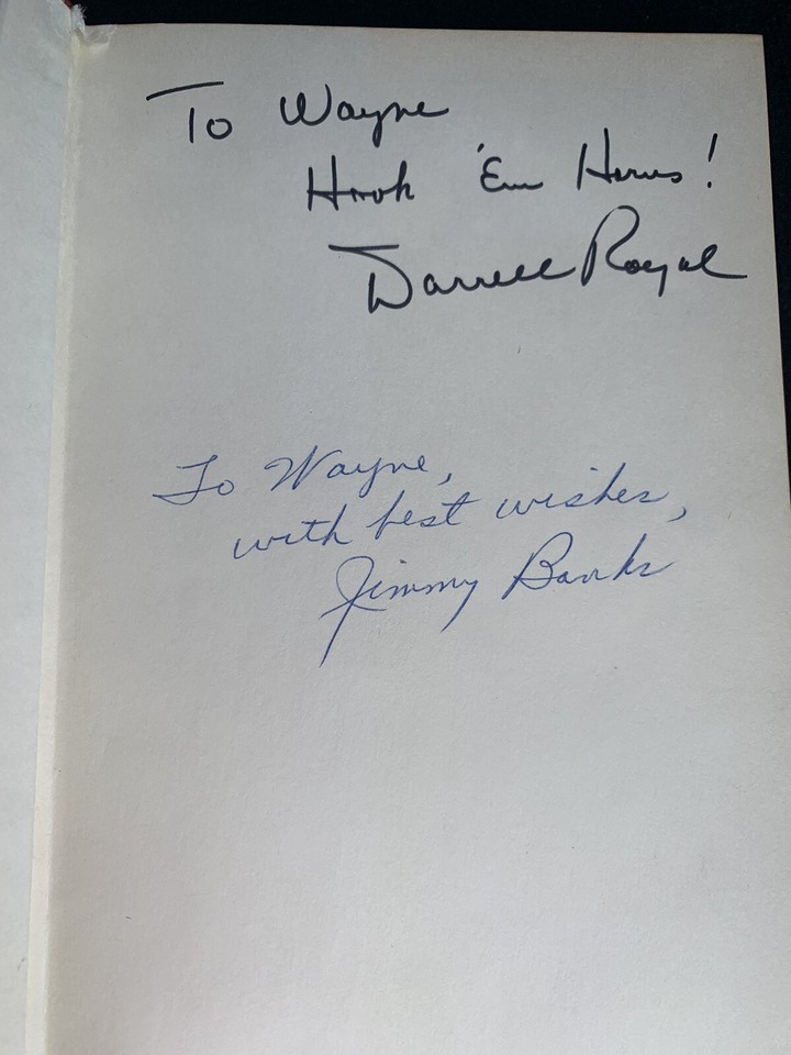 DARRELL ROYAL Signed 1st Edition 1973 Biography..TEXAS LONGHORNS (d ...