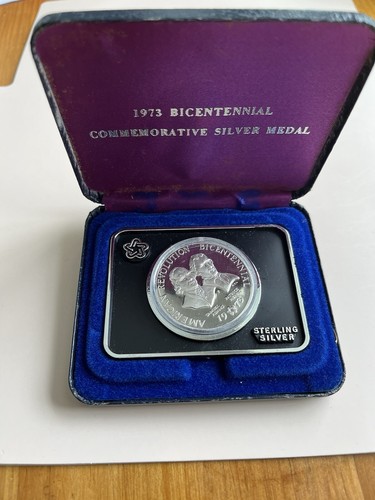 1973 Silver Bicentennial Samuel Adams & Patrick Henry Proof ...