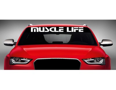 40" Muscle Life Car Decal Sticker Windshield Banner American Racing ...