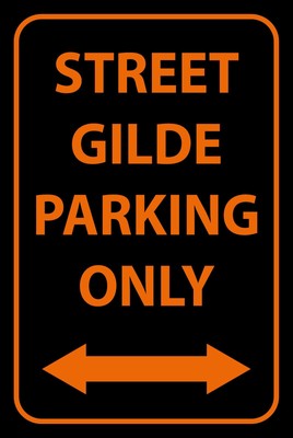 Ontrada Blechschild 30x40cm gewölbt Hinweis street gilde parking only ...