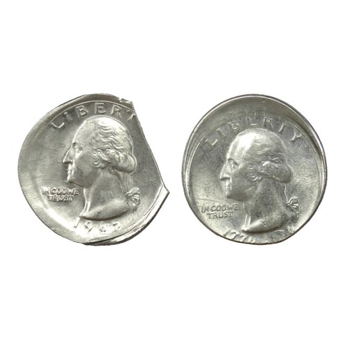 Lot of 2 - Quarter Errors Broadstrike Clipped Planchet Coins | eBay