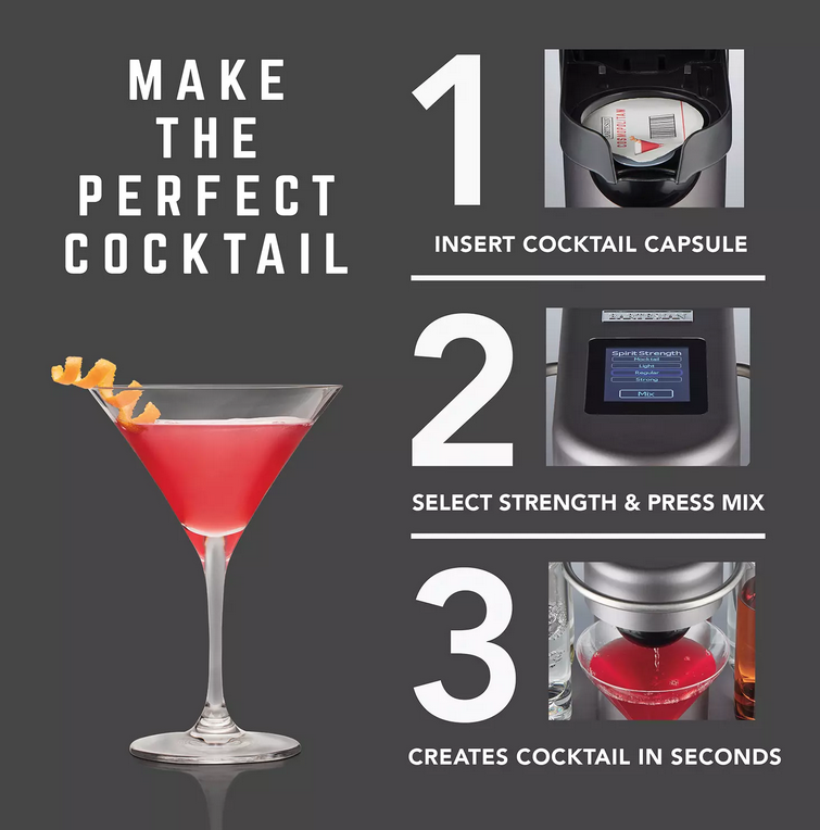 Bartesian Cocktail Mixer Capsules, Variety Pack of 30, Includes 6 ...