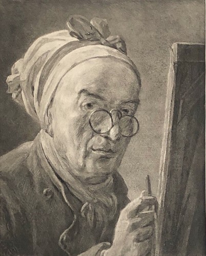 Autoportrait dit au chevalet de Jean Siméon Chardin héliogravure 1910 ...