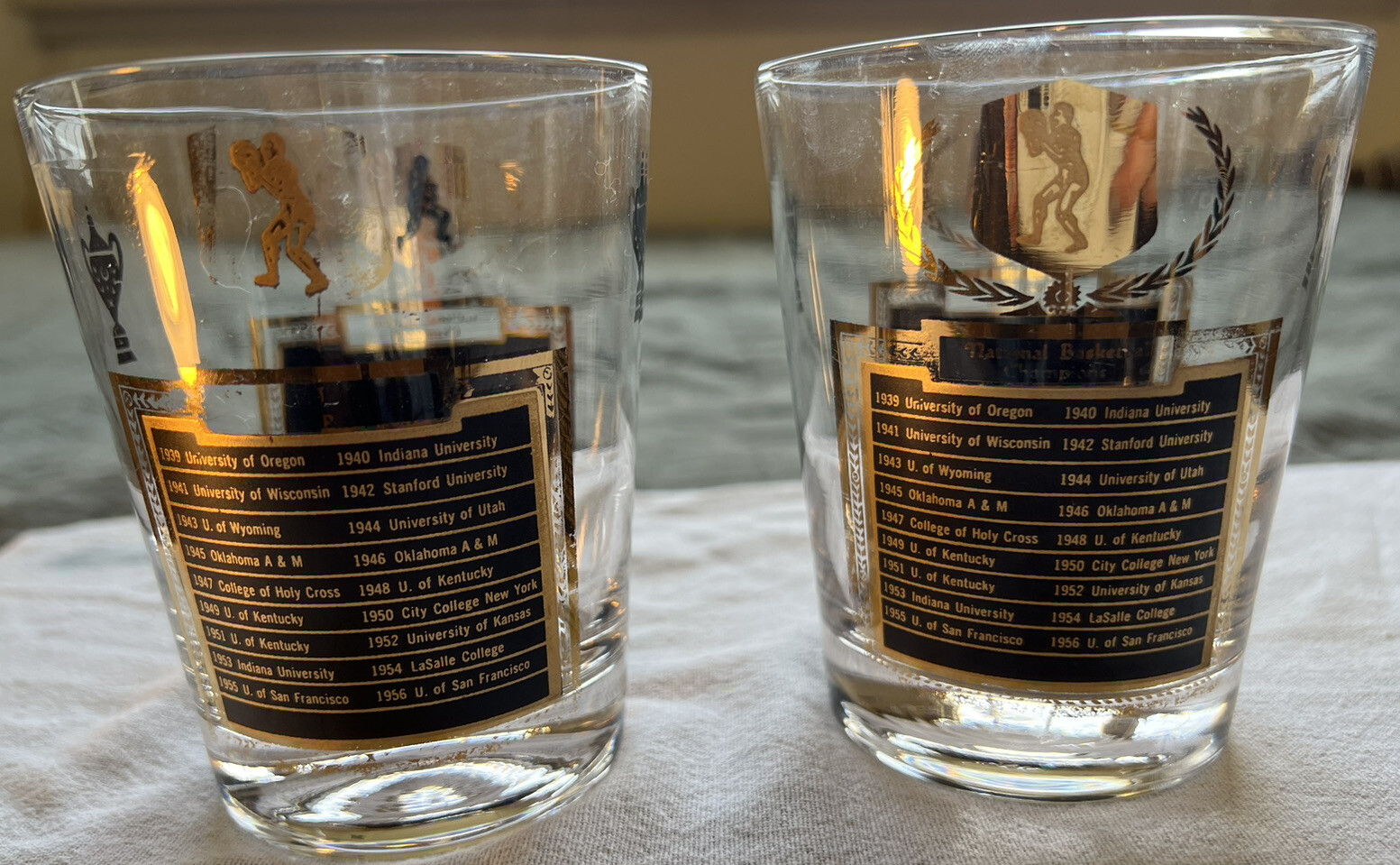 VTG Sport Kings Glassware Set 12 Scotch/Rocks Glasses MCM All Time ...