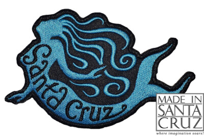 Santa Cruz Mermaid -Blue High-quality, Iron-on Embroidered Patch by Tim ...