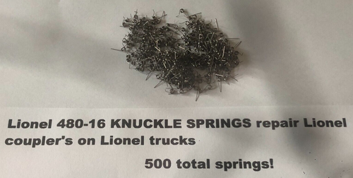 Lionel 480-16 KNUCKLE SPRINGS repair Lionel coupler's on Lionel trucks ...