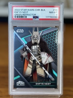 Enfys Nest 2022 Topps Chrome Black Star Wars REFRACTOR /199 Card #34 ...
