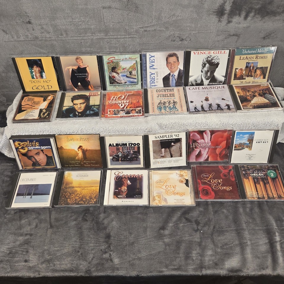Lot of 48 Assorted CDs MIX ALL Genres Artwork+Case RANDOM BUNDLE ...