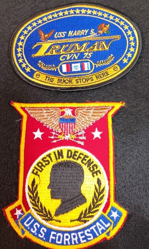 USS HARRY S TRUMAN CVN-75 & USS FORRESTAL CV-59 Patches USN Aircraft ...