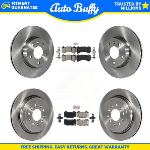 Front Rear Integrally Molded Pad & Disc Brake Rotors Kit For 2017 ...