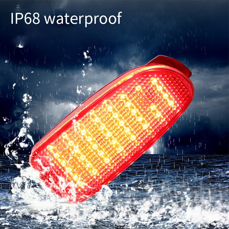 Car Rear Bumper LED Tail Brake Light Reflector Light Red Lens for ...