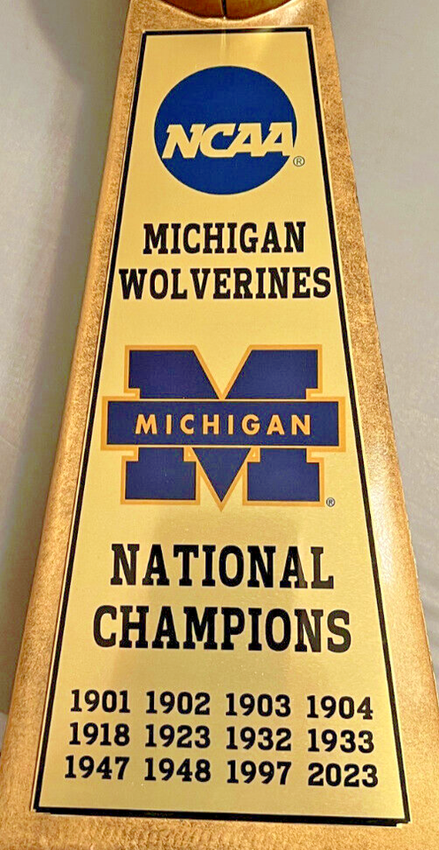 15" UNIVERSITY OF MICHIGAN WOLVERINES NCAA NATIONAL CHAMPION FOOTBALL ...