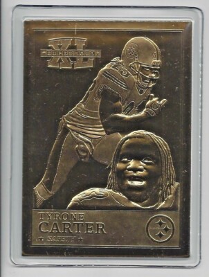Tyrone Carter Danbury Mint 2006 Steelers Super Bowl XL 22kt Gold NFL ...
