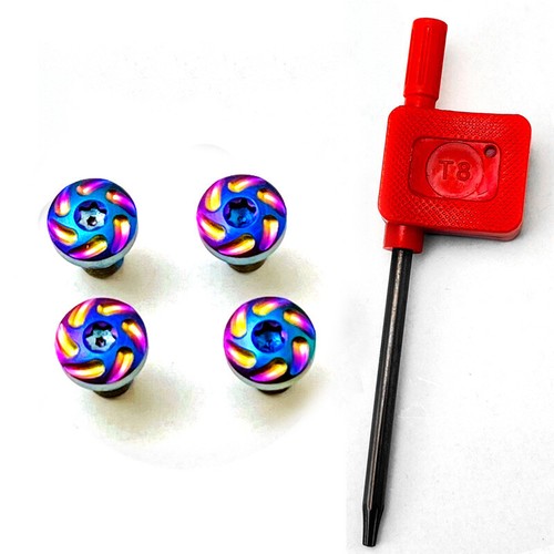 4pcs Custom CNC Stainless Steel Slotted Screws Bolt +T8 Torx Keys For ...