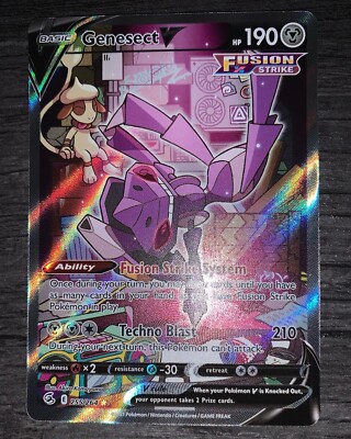 Pokémon TCG Genesect V - Fusion Strike 255/264 Full Art Holo Ultra Rare ...