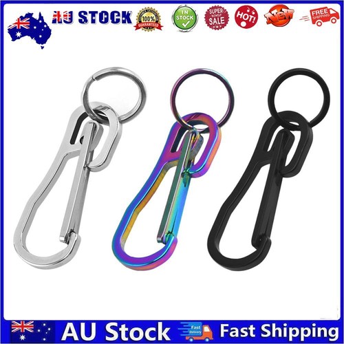 AU Spring Key Chain Stainless Steel Keychain Carabiner Belt Buckle ...