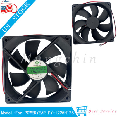 New For POWERYEAR PY-1225H12S DC 12V 0.35A 4.2W 120x120x25mm Cooling ...