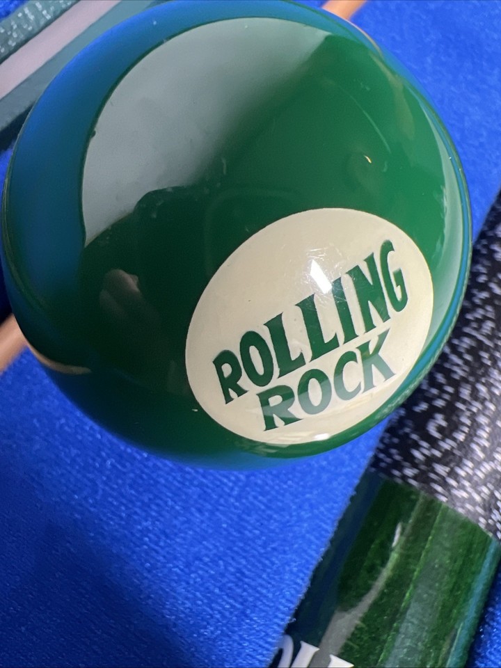 Rolling Rock Beer Billiards Set Cue Pool Stick Ball Chalk w/ Case | eBay