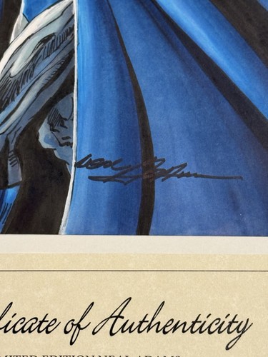 ⭐️ Batman Limited Edition Neal Adams Art Pencil Ink Color 8.5" x 11 ...