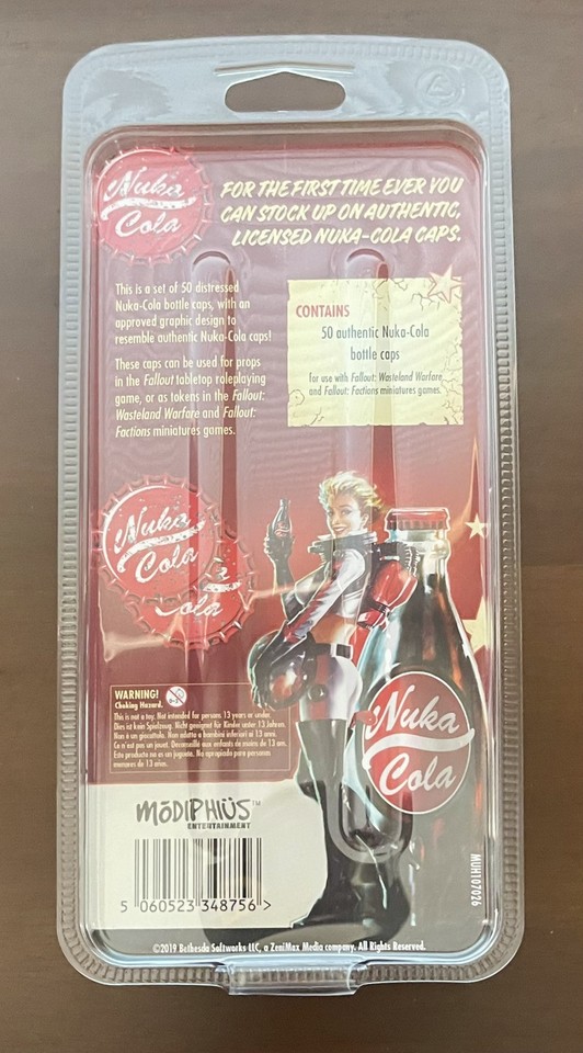 Fallout Nuka Cola Bottle Caps Set of 50 + Stickers Wasteland Warfare ...