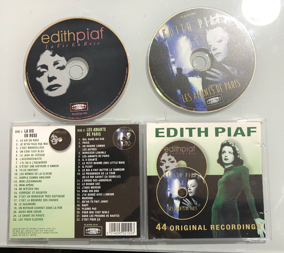 Cd Edith Piaf 44 Original Recordings 2 x Cd Discs | eBay