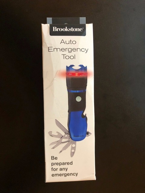 Brookstone Auto Emergency Tool Kit Flashlight Blue 318107 for sale ...