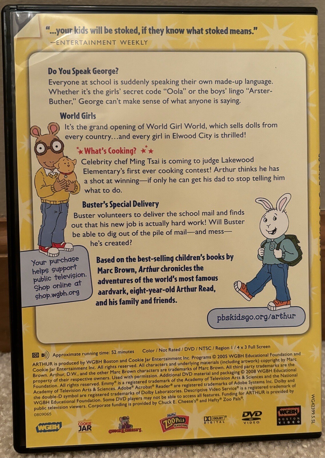 PBS KIDS Arthur What’s Cooking DVD 2008 Kids TV Show Season 10 Ten Ming ...