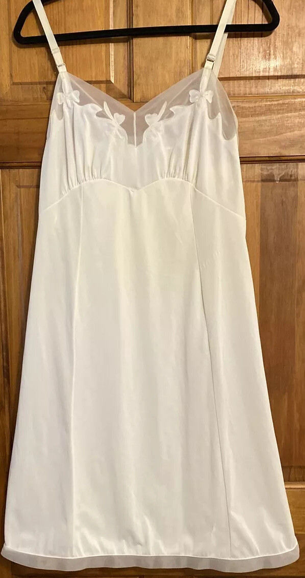 Vintage Sears Full Slip Lingerie Size 36 TALL Ivory A… - Gem