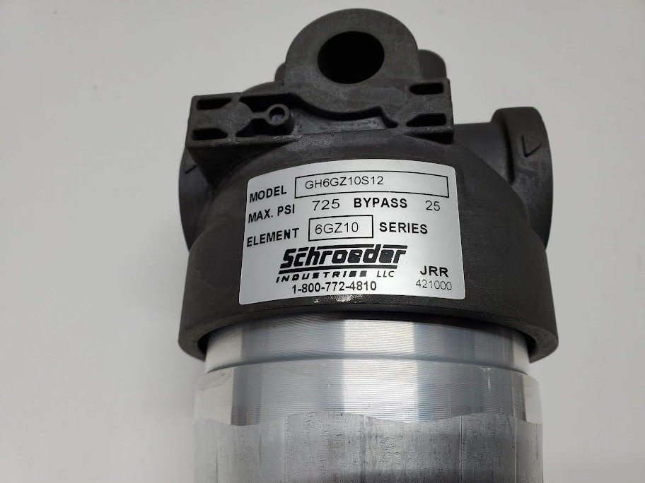 New Schroeder GH6GZ10S12 Hydraulic Filter Housing - 6GZ10 Element ...