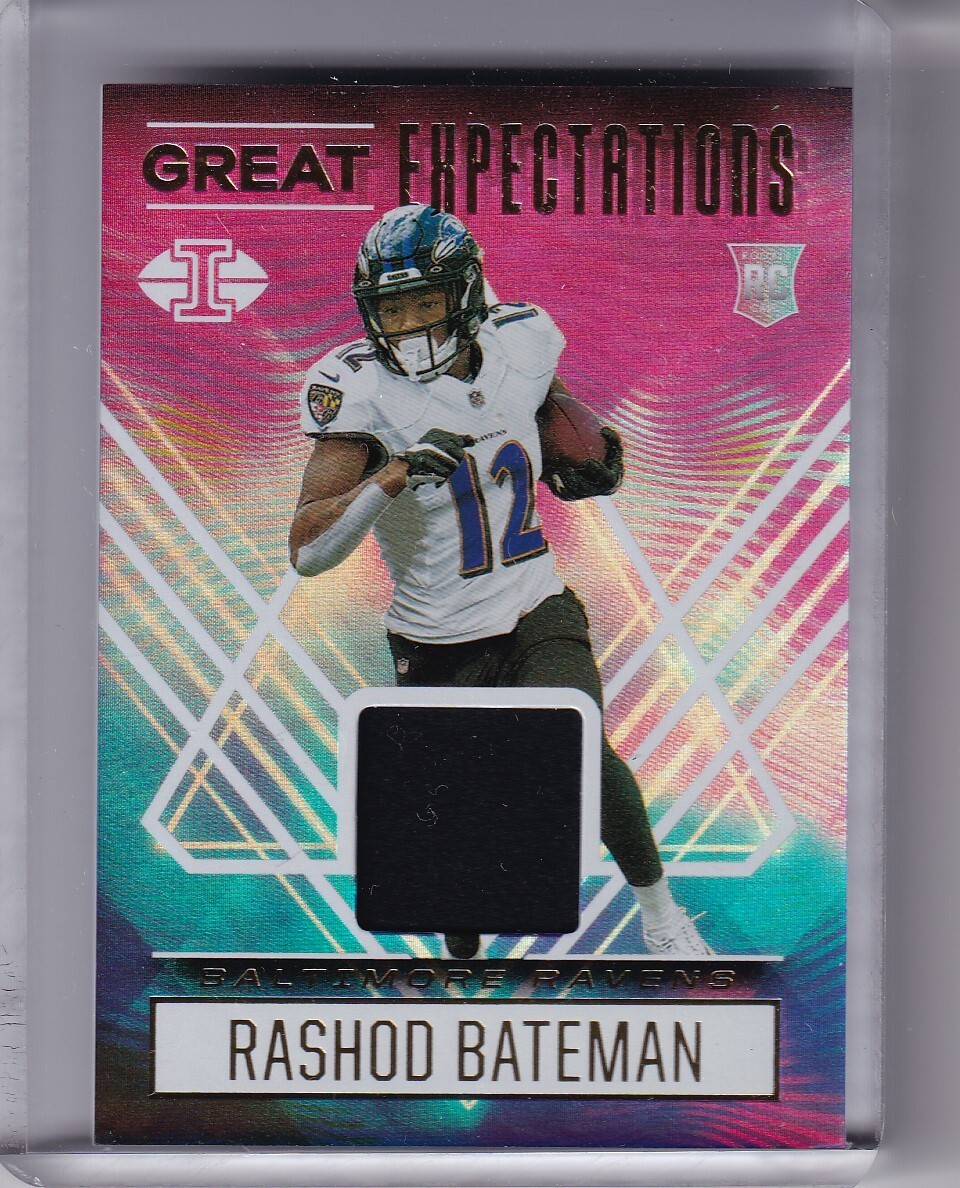 2021 PANINI ILLUSIONS #GE-RB RASHOD BATEMAN ROOKIE RC JERSEY RAVENS ...