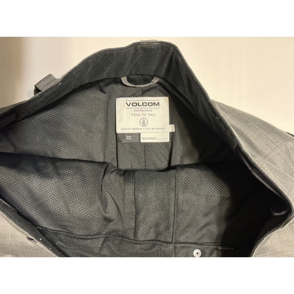 Volcom Snowboard Ski Pants Men Gray Baggy Waterproof Insulated Lined Sz ...