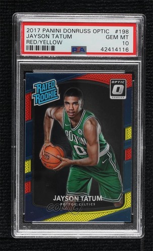 2017-18 Donruss Optic Rated Mega Box Red & Yellow Jayson Tatum PSA 10 ...