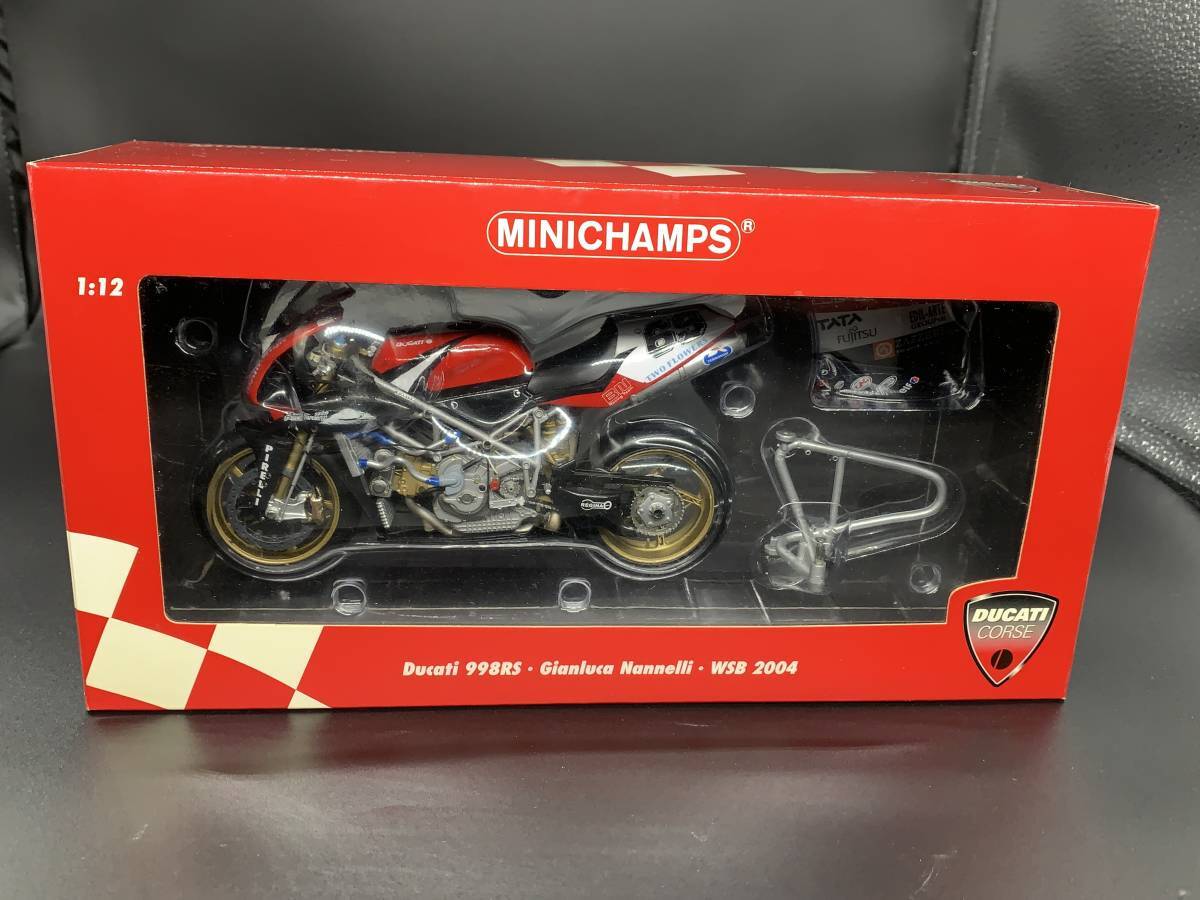 Minichamps 1/12 Ducati 998RS Gianluca Nannelli WSB2004 TEAM Pedercini ...