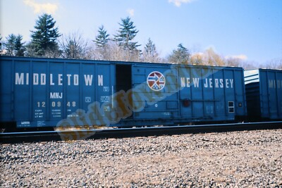Vtg 1980 Train Slide 120948 MNJ Middletown & New Jersey Boxcar X4B008 ...