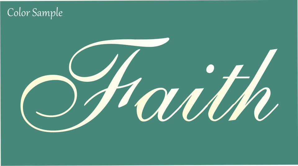 Inspirational Stencil Faith Fancy Script font Shabby Vintage Cottage ...