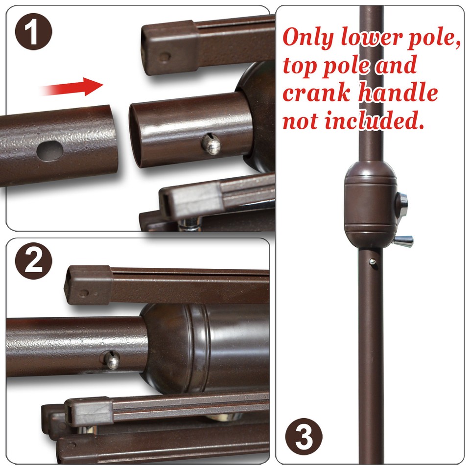 2021 NEW Strong Camel Patio Umbrella Lower Bottom Pole Diameter1.5" | eBay