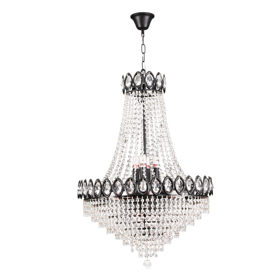 Luxury Crystal Chandelier Pendant Lamp Hanging Light Dimmable Height ...