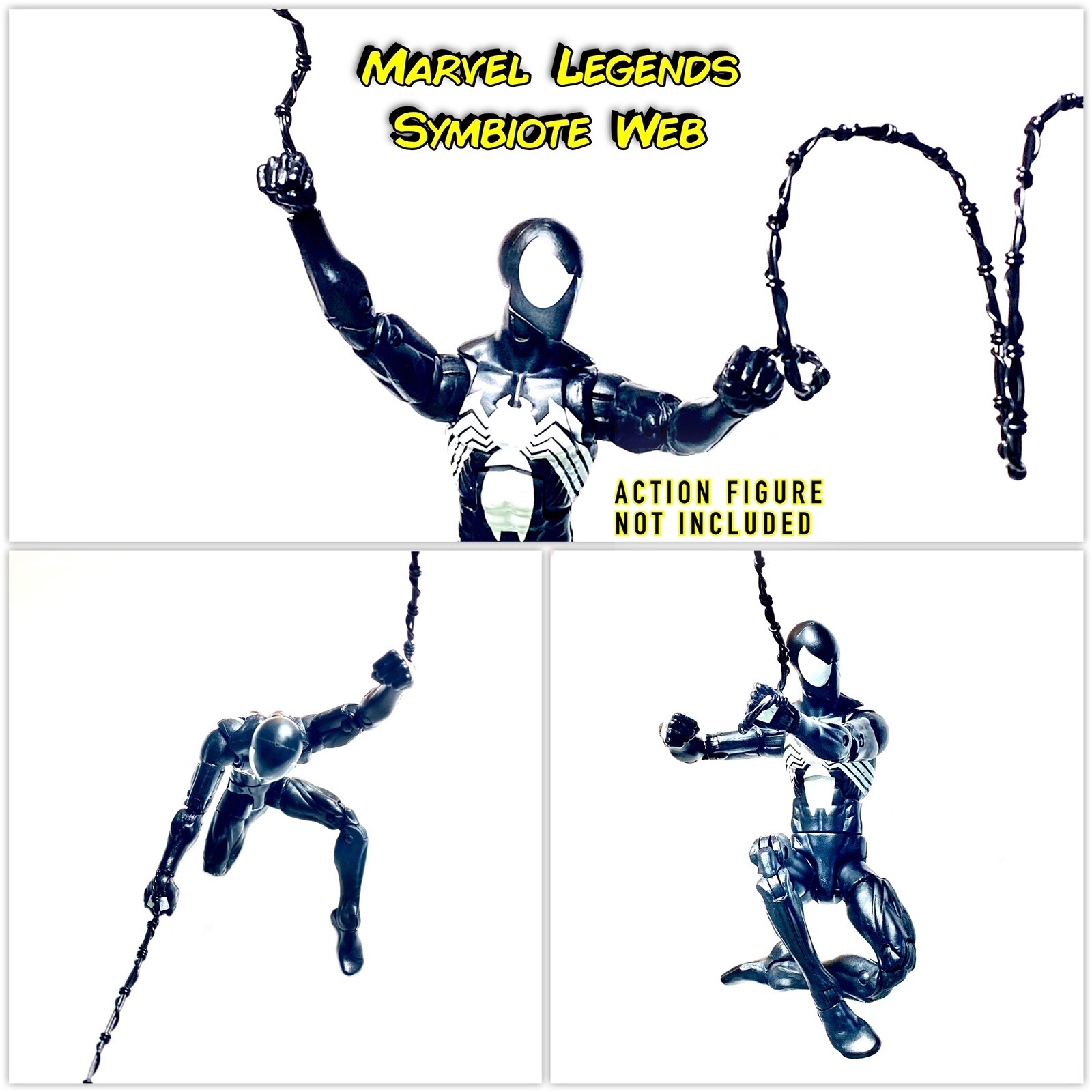 Marvel Legends Spiderman Custom Symbiote Web Set Of 8 | eBay