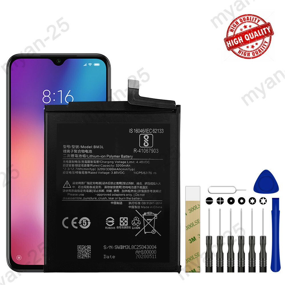 New BM3L Battery Replacement For Xiaomi Mi9 M1902F1A M1902F1G M1902F1T ...