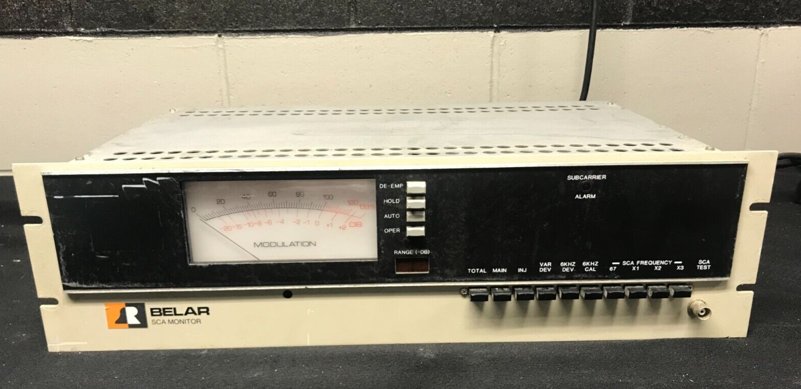 Belar FM SCA Radio Broadcast Modulation Monitor SCM-2 with Power Cord ...