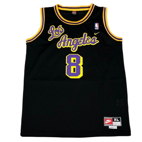Kobe Bryant #8 Los Angeles Lakers Jersey Mens XL NBA Nike Black Script ...