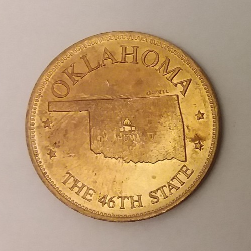 Oklahoma 46th State Souvenir Coin Token 26mm | eBay