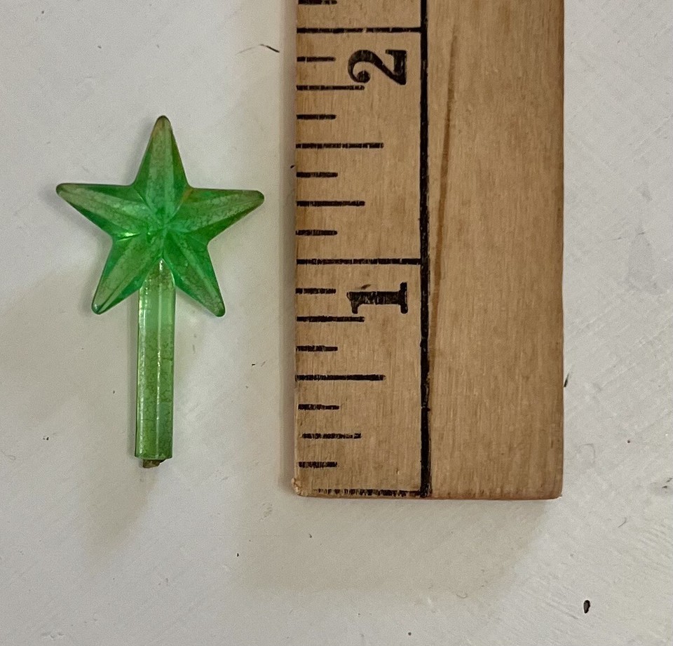 VINTAGE STAR TOPPERS Ceramic Christmas Tree Pegs Plastic Small *See ...