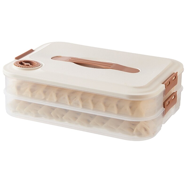 Multi-layer Dumpling Storage Box with Lid Kitchen Refrigerator Food ...