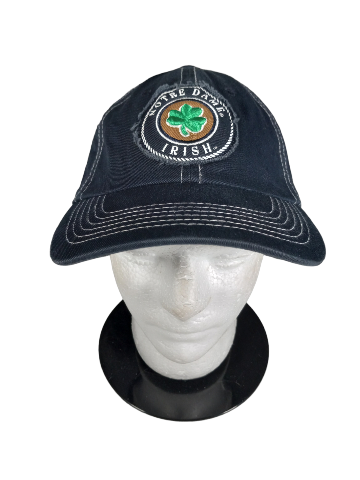 Notre Dame Fighting Irish Patch Logo Strapback Dad Hat Baseball Cap ...