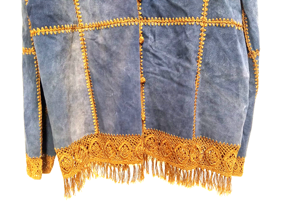 NWTS, lew magram collection "Jacket & Skirt" Size 24W, Blue Suede ...